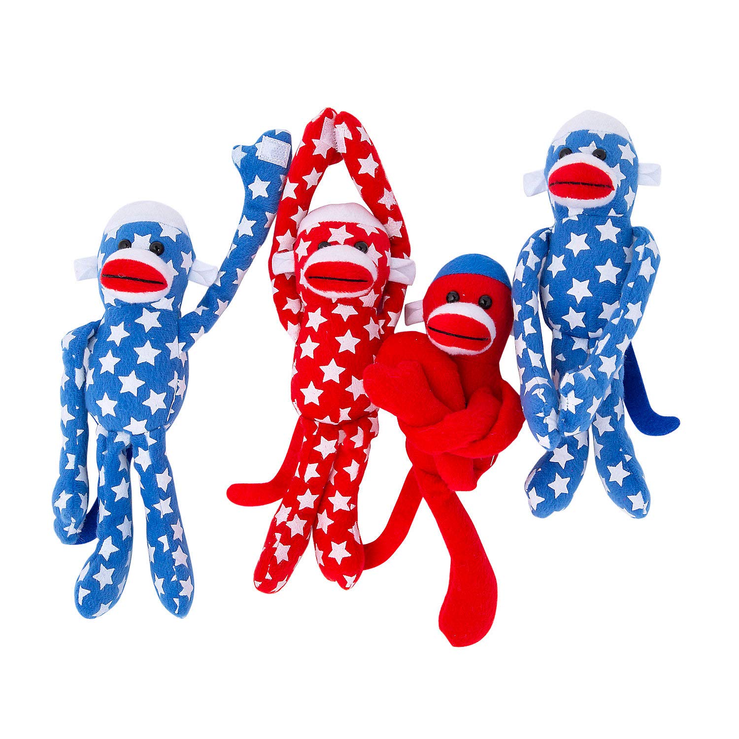 Fun Express - Long Arm Patriotic Sock Monkeys for Fourth of July - Toy ...