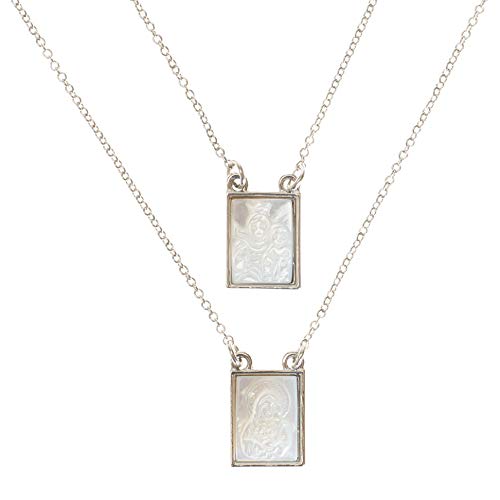 Roman Infinity Scapular Layered Silver Tone 26 inch Zinc Metal Multi T ...