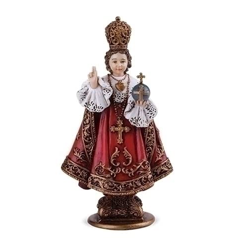 Roman Infant Of Prague With Cross Royal Red Robes 2 x 4 Resin Stone Ta ...