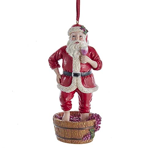 Kurt Adler Santa Stomping Grapes Christmas Ornament E0555 – Hour Loop