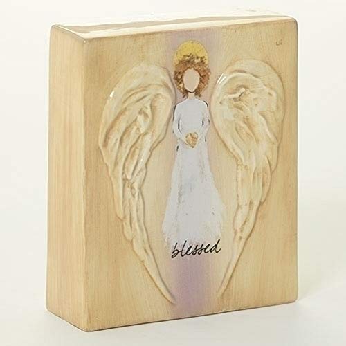 Roman 13670 Angel Blessings Block, 5-inch Height – Hour Loop