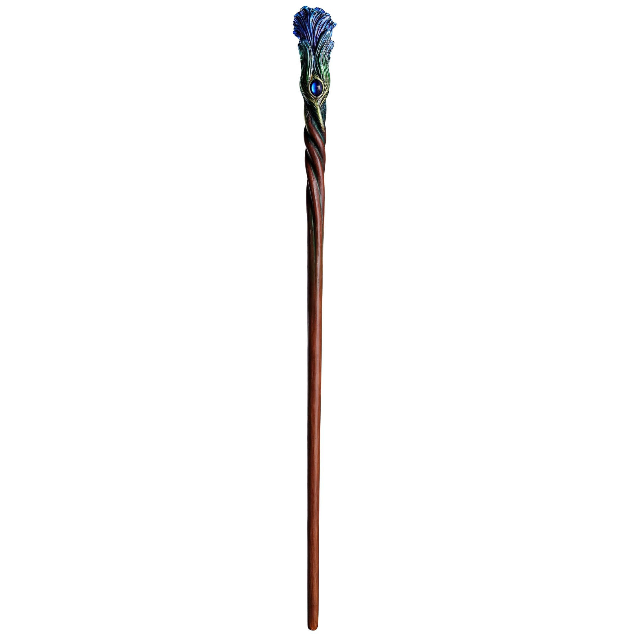 Veronese Design 14 Inch Sapphire Plume Peacock Magic Wand Resin Collec ...